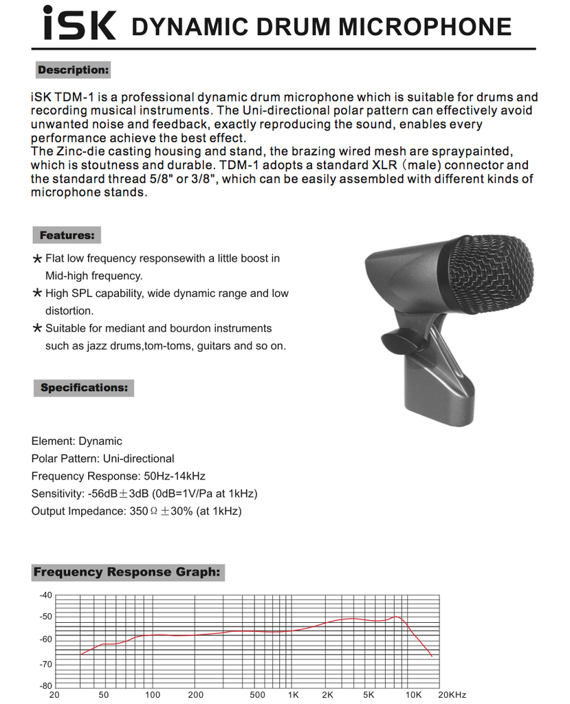 iSK TDM-1 microphone – iSK Pro Audio